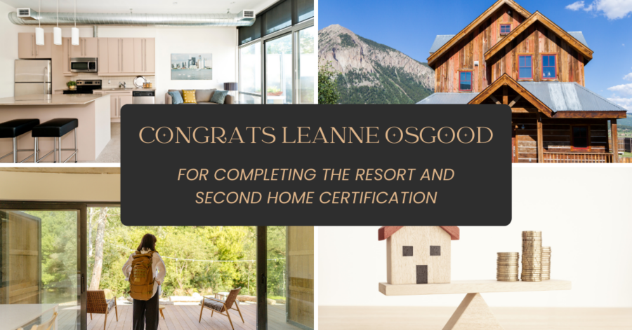 Congratulations to our own Leanne Osgood on Completion of the Resort ...